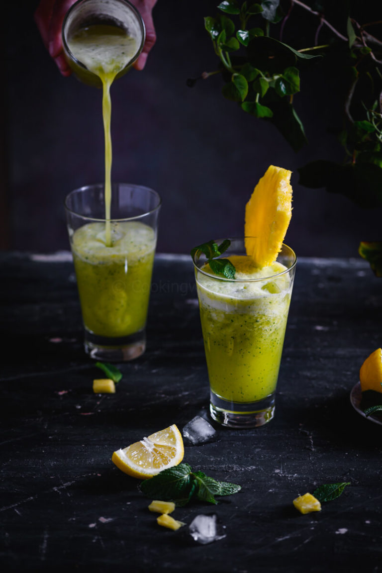 Pineapple and Mint Frappe - Cooking With Sapana