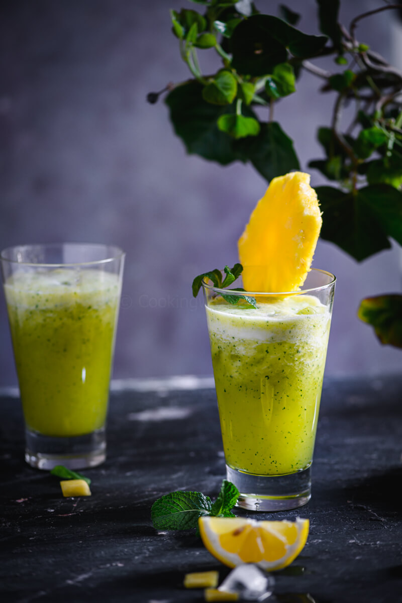 Pineapple and Mint Frappe - Cooking With Sapana