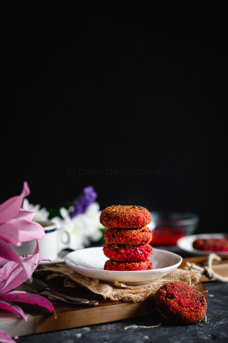 Beetroot Tikki - Cooking With Sapana