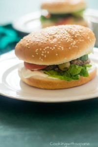 Middle Eastern Burger - Cooking With Sapana