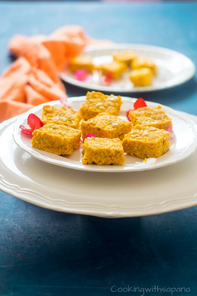 Carrot Kalakand - Cooking With Sapana