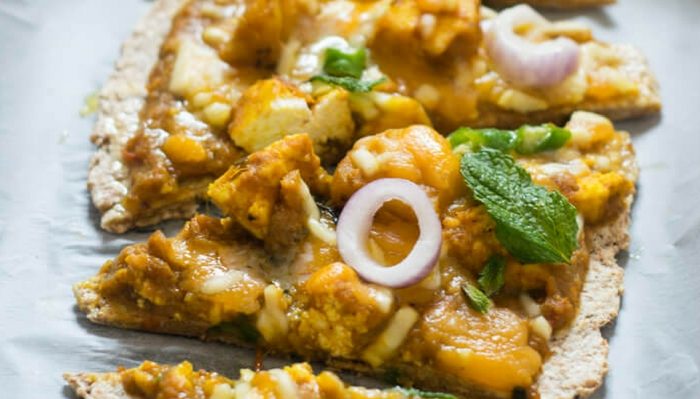 Butter Paneer Naan Pizza | Naanizza - Cooking With Sapana
