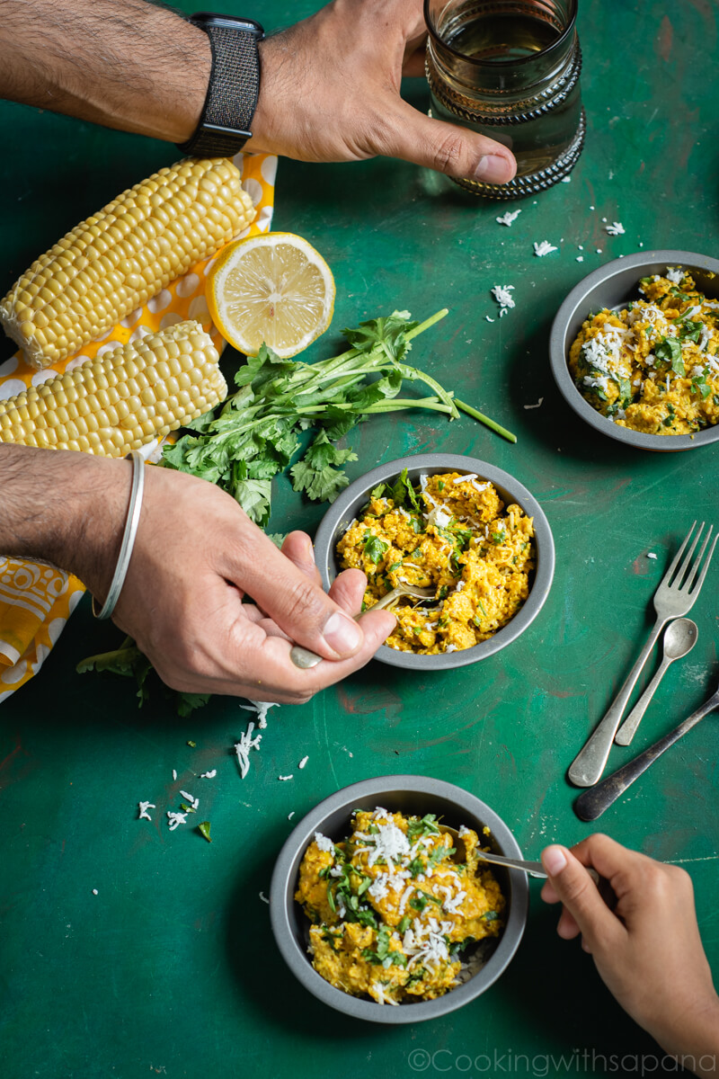 Bhutte ka Kees, Indore street food butte ka kees- Cooking With Sapana